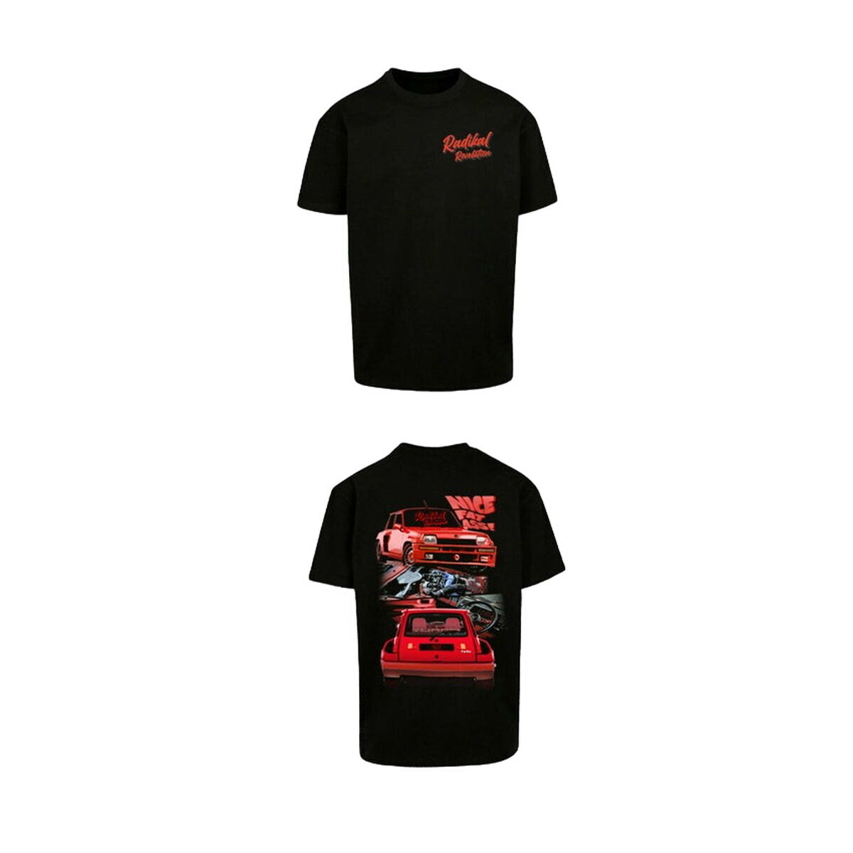 Men’s Short Sleeve T-Shirt RADIKAL NICE FAT ASS Black M - VogueMage.com